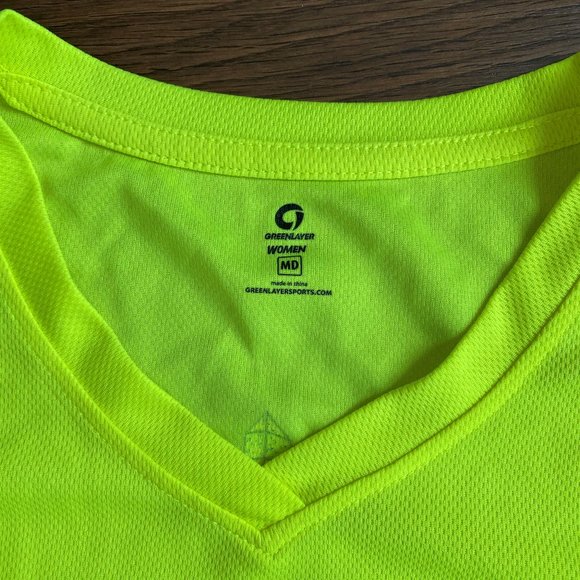 Green Layer | Tops | 29 American Odessey Relay Race Neon V Neck Tshirt ...